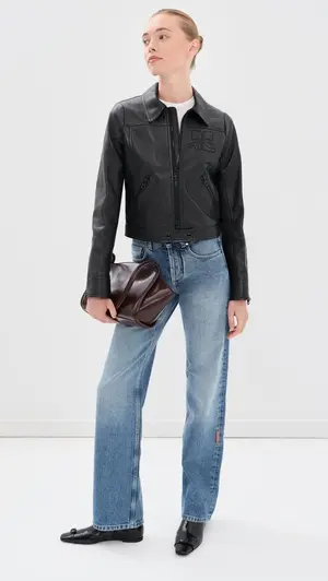 COURREGES Reedition Leather Jacket