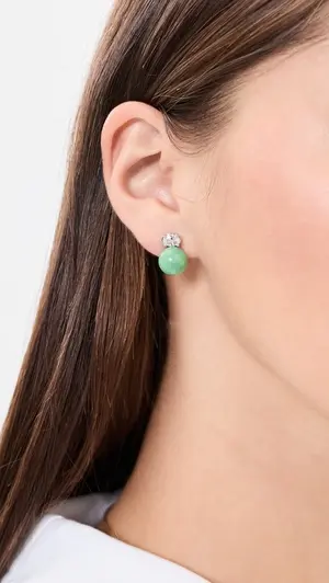 Shashi Vert Imperial Stud Earrings