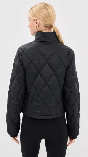 Burberry Bramford Quilted Jacket With Checkered Trim