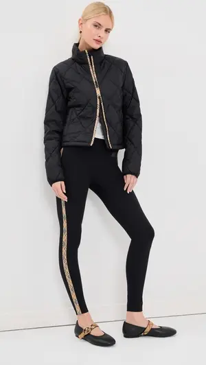 Burberry Bramford Quilted Jacket With Checkered Trim