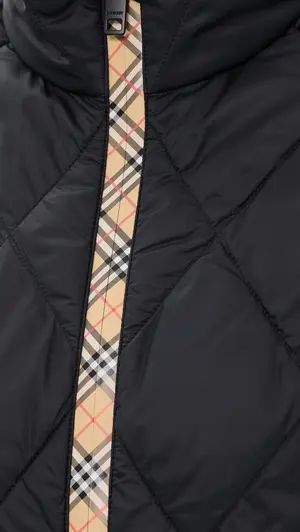 Burberry Bramford Quilted Jacket With Checkered Trim