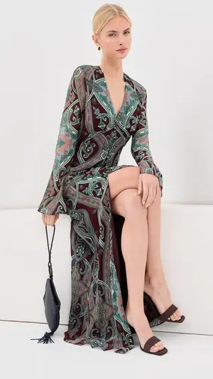 Veronica Beard Daciana Silk Maxi Dress