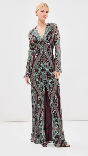 Veronica Beard Daciana Silk Maxi Dress