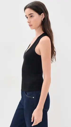 L'Agence Shania Racerback Tank - Black