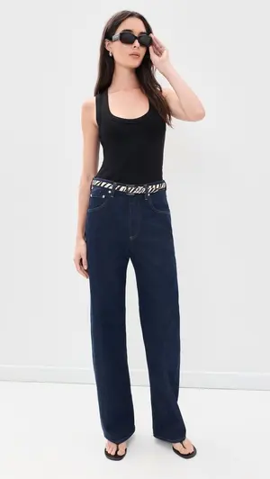 L'Agence Shania Racerback Tank - Black