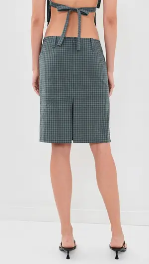 Lioness Plaid Midi Skirt