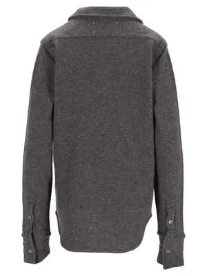 MAISON MARGIELA Virgin Wool Twisted Effect Button-up Polo Shirt