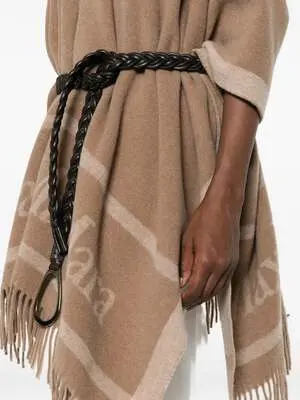 Max Mara Jacquard Wool Poncho