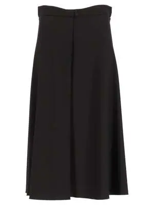 FORTE_FORTE High Waist Flared Skirt - Black