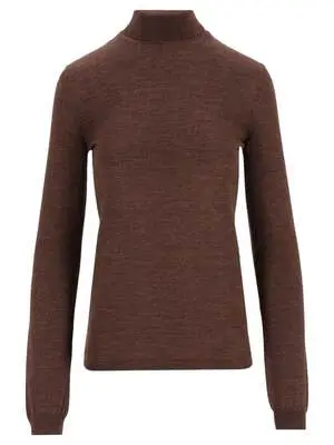 MAISON MARGIELA Wool And Silk Turtleneck - Brown