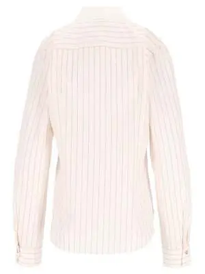 FORTE_FORTE Striped Cotton Shirt With French Collar - Multicolor