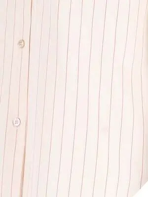 FORTE_FORTE Striped Cotton Shirt With French Collar - Multicolor