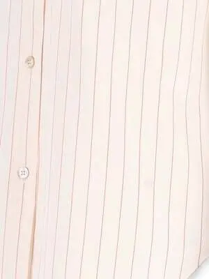 FORTE_FORTE Striped Cotton Shirt With French Collar - Multicolor