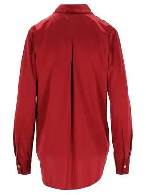 FORTE_FORTE Long-sleeved Silk Shirt With Classic Collar