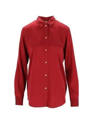 FORTE_FORTE Long-sleeved Silk Shirt With Classic Collar