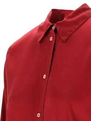 FORTE_FORTE Long-sleeved Silk Shirt With Classic Collar