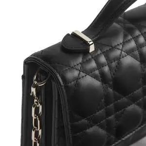 Dior Cannage Lambskin Mini Bag With Gold-tone Charms - Black