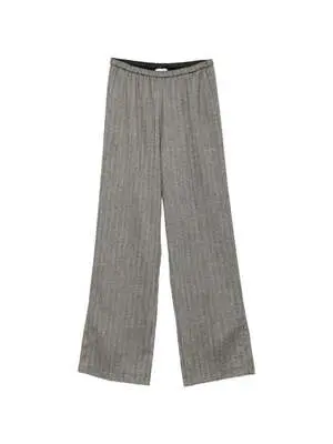 FORTE_FORTE Jaspe Chevron Trousers - Black