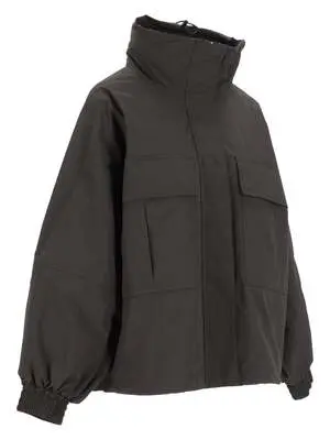 Max Mara Oversized Water-repellent Canvas Jacket - Black