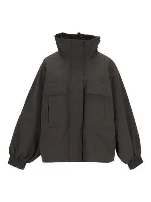 Max Mara Oversized Water-repellent Canvas Jacket - Black