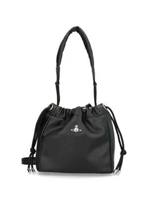 VIVIENNE WESTWOOD Hilary Bucket Bag With Shiny Metal Details - Black