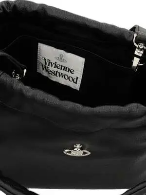 VIVIENNE WESTWOOD Hilary Bucket Bag With Shiny Metal Details - Black