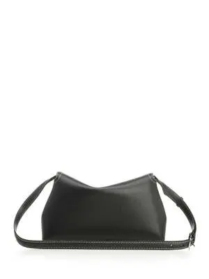 TOTEME T-lock Large Leather Clutch - Black