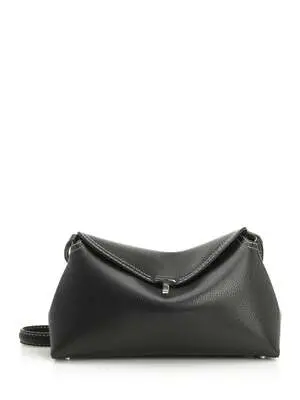 TOTEME T-lock Large Leather Clutch - Black