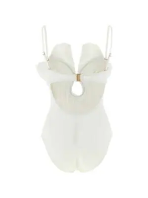 Zimmermann Solstice One-piece Swimsuit With Ruffles And Metallic Detail