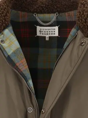 MAISON MARGIELA Soft Collared Parka With Sheepskin-effect Collar - Green