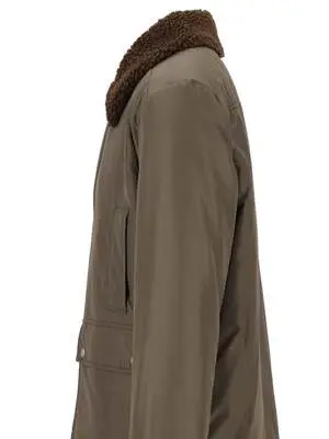 MAISON MARGIELA Soft Collared Parka With Sheepskin-effect Collar - Green