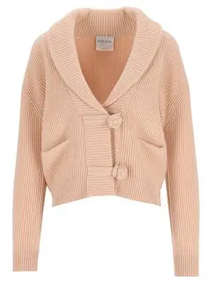 FORTE_FORTE English Rib Cardigan - White