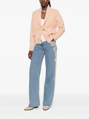 FORTE_FORTE English Rib Wool & Cashmere Blend Cardigan