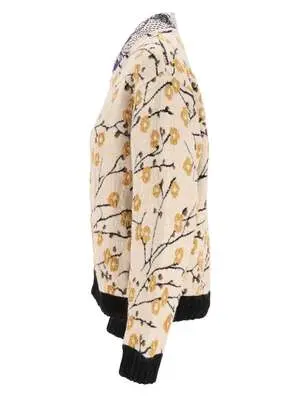FORTE_FORTE Cherry Blossom Jacquard Bomber Jacketcherry Blossom Jacquard Bomber Jacket