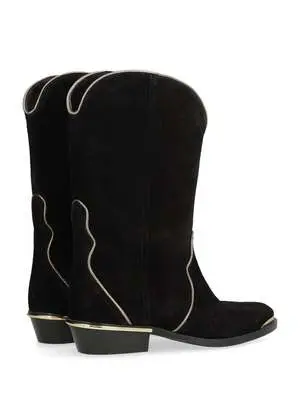 Isabel Marant Étoile Suede Ankle Boots With Gold Tone Detail