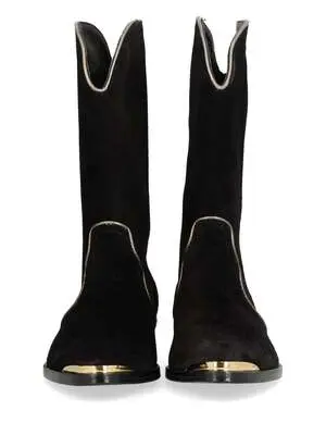 Isabel Marant Étoile Suede Ankle Boots With Gold Tone Detail