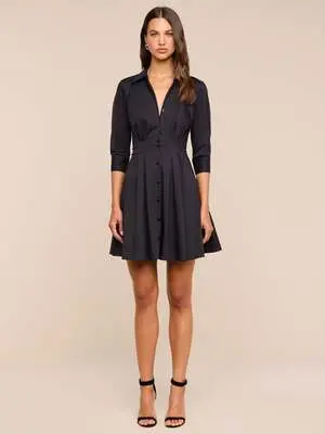 L'Agence Journi Shirt Dress - Black