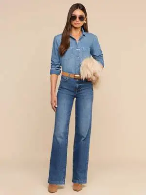 L'Agence Adelina Faux Fur Clutch - Biscuit
