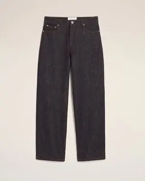 AMI Paris Blue Baggy-fit Cotton Jeans Blue - Indigo