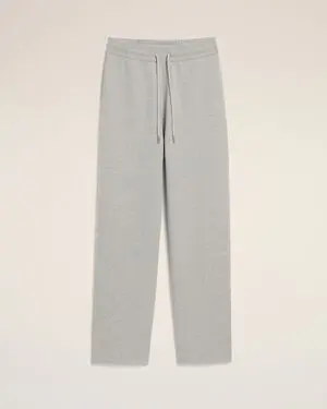 AMI Paris Grey Cotton Track Pants With De Coeur Grey - Heather Ash Grey