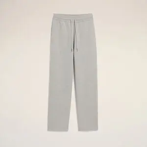 AMI Paris Grey Cotton Track Pants With De Coeur Grey - Heather Ash Grey
