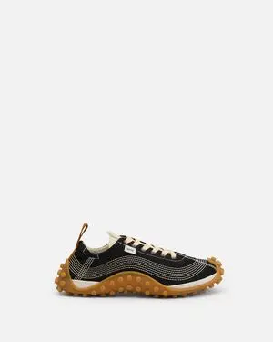 AMI Paris Black Mesh Sneakers - Black/ivory