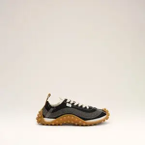 AMI Paris Black Mesh Sneakers - Black/ivory