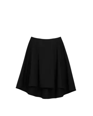 AMI Paris A-line Midi Skirt - Black