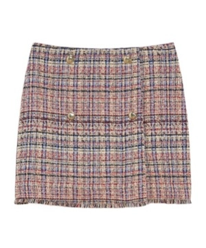 IBLUES A-line Skirt With Button Detail - Red