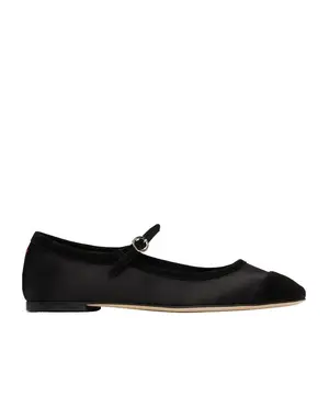 AeydĒ Square Toe Flats - Black