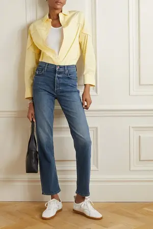 MOTHER High-rise Straight Jeans