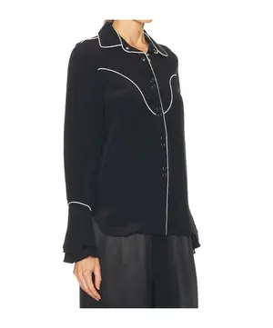 Johanna Ortiz Piped-cuff Shirt