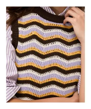 IBLUES Crochet-knit Sleeveless Sweater