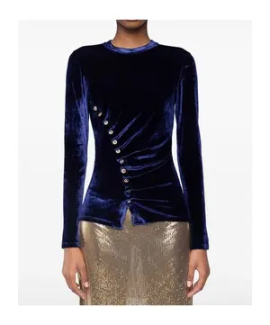 Rabanne Draped Velvet Top